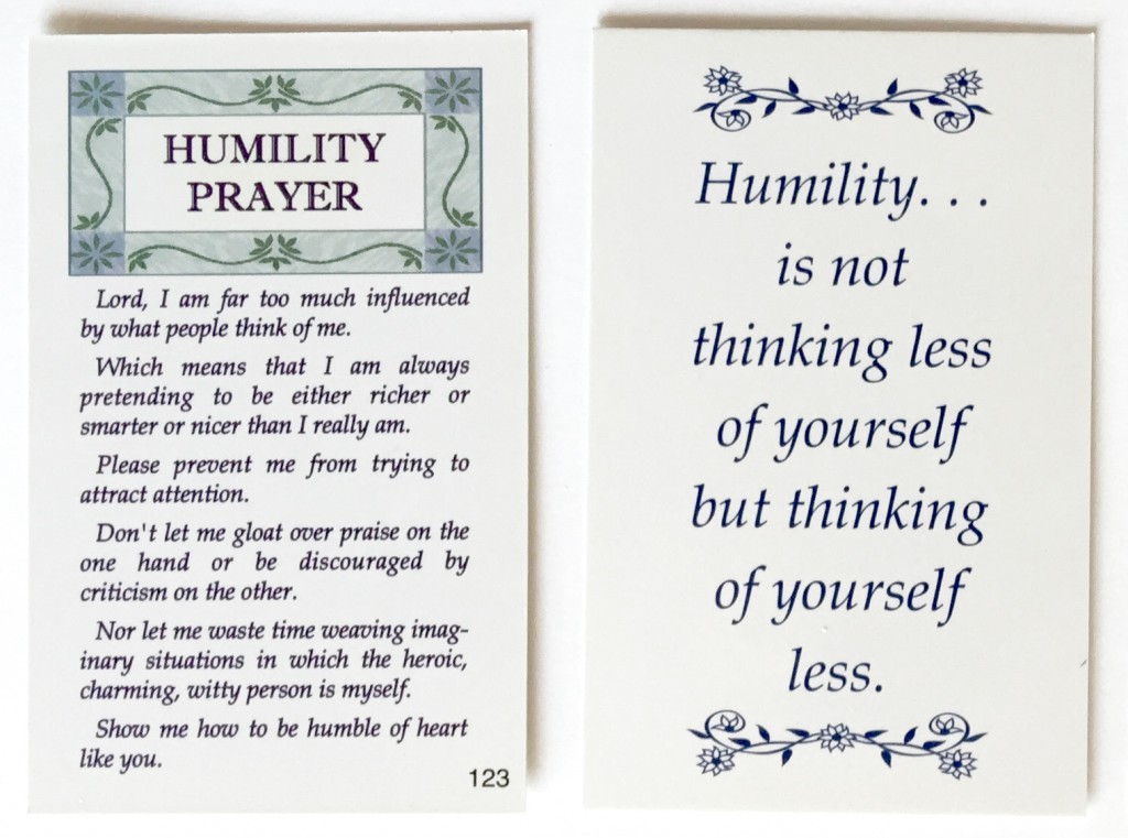 Wallet Card 123 – Humility Prayer – Twelve N' Twelve